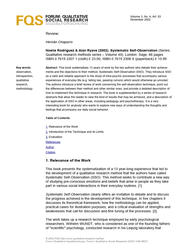 FQS 3 4 Chaparro Review Noelie Rodríguez & Alan Ryave (2002 ...