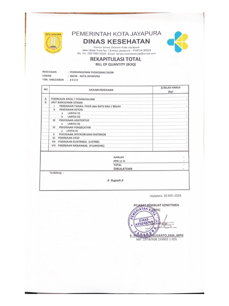 Bill of Quantity BOQ | PDF