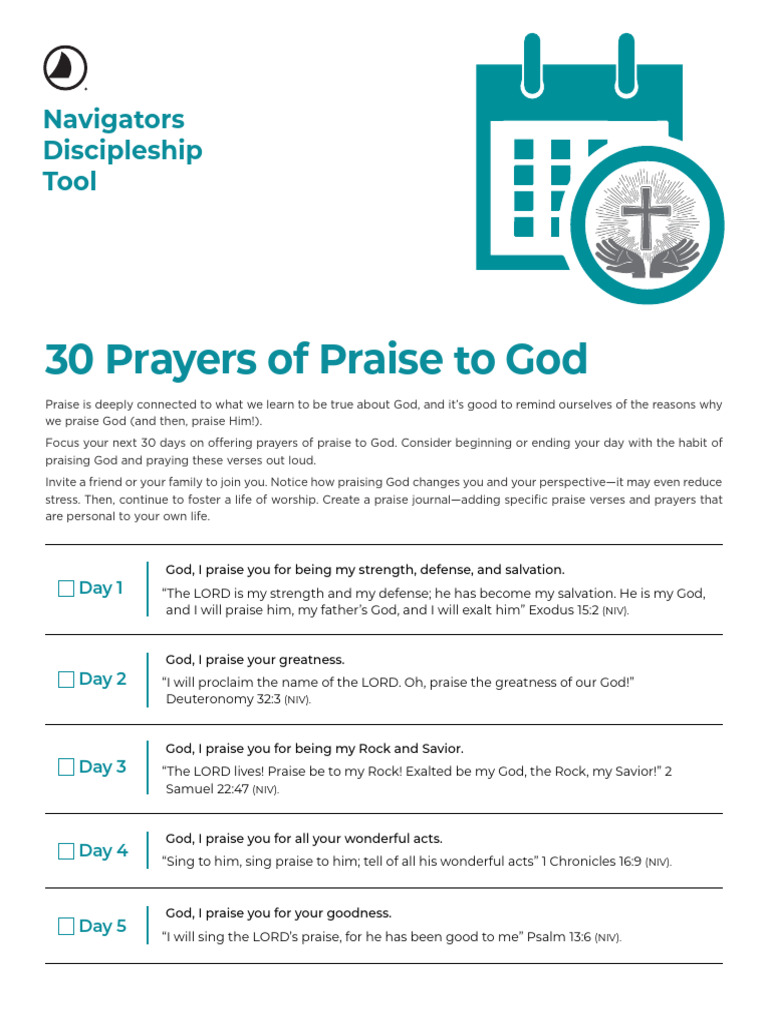 navigators-30-Prayers-of-Praise-to-God | Download Free PDF | God The ...
