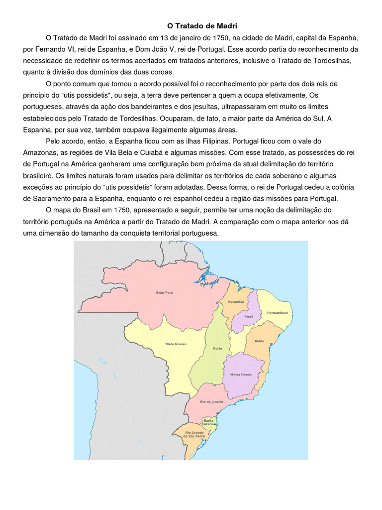 O Tratado de Madri | PDF | História