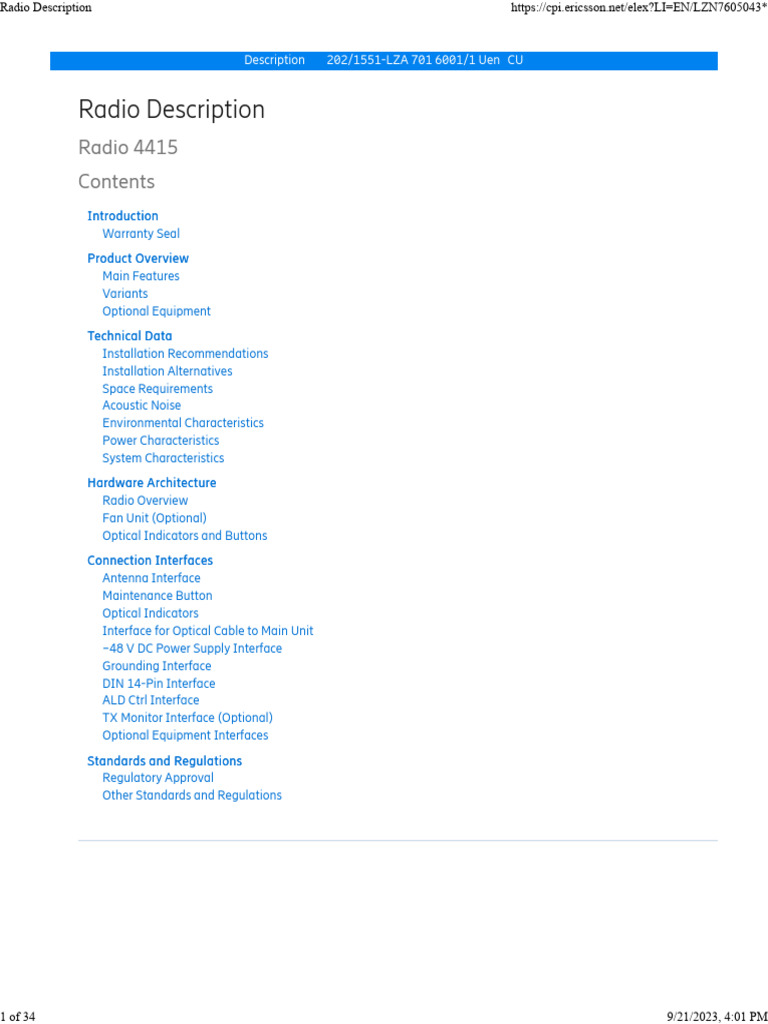 Rru 4415 | Download Free PDF | Radio | Duplex (Telecommunications)