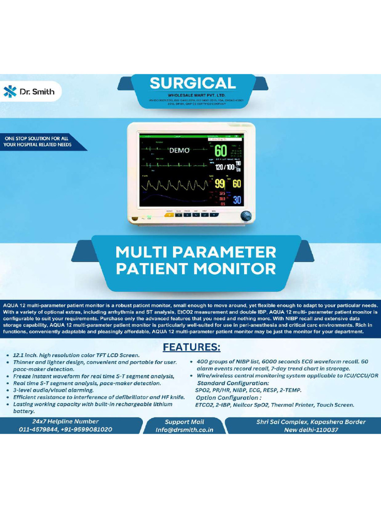 Dr Smith Five Para Monitor Specification | PDF