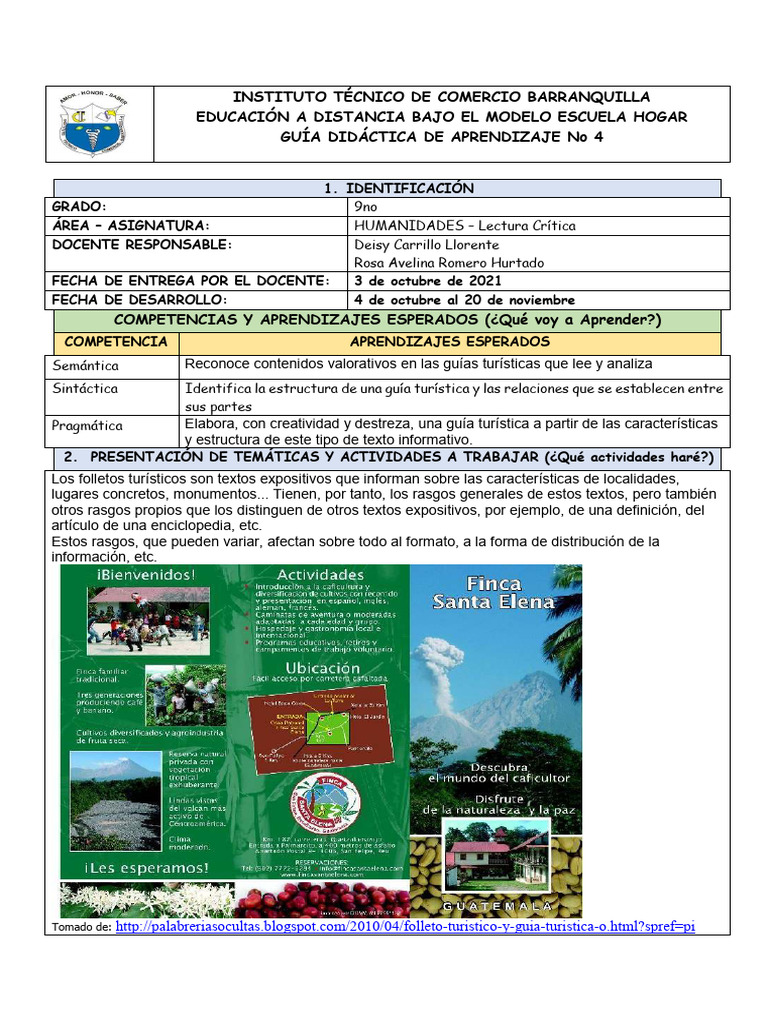 Guia Didactica 4 9no LCR | PDF | Evaluación | Aprendizaje