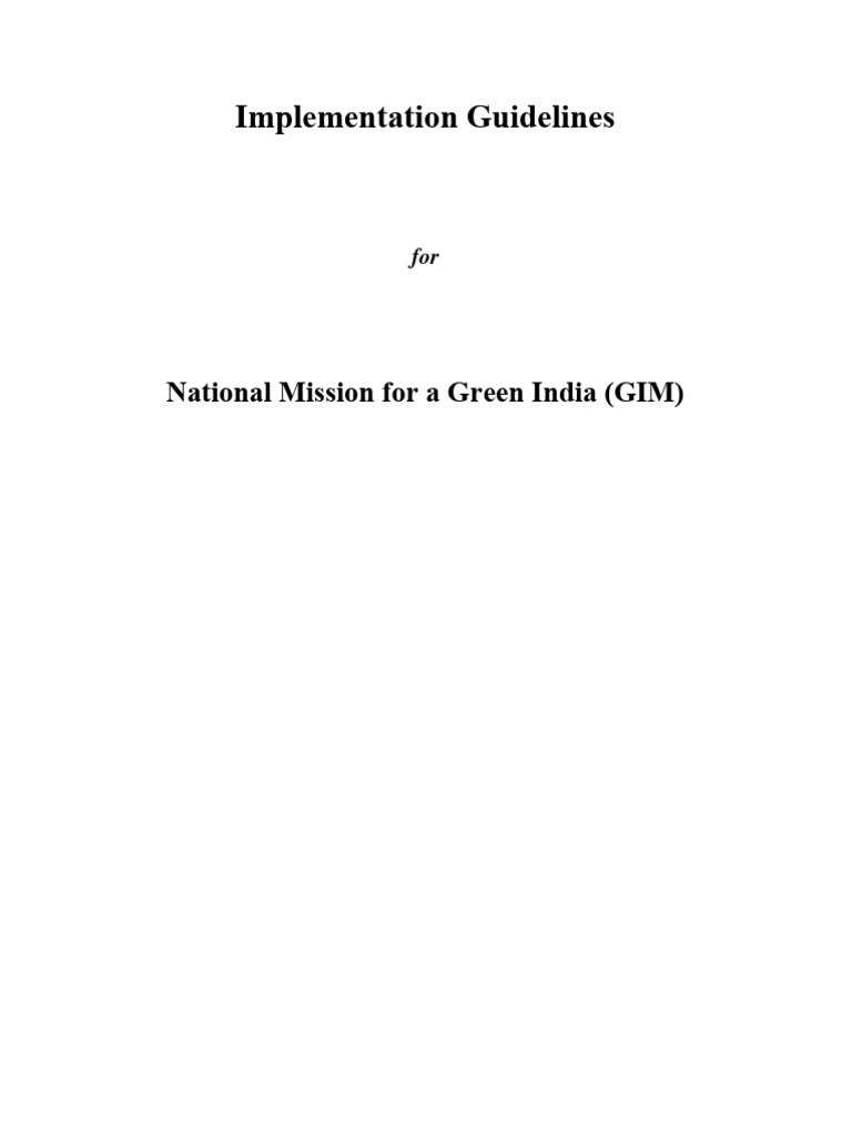 Gim Guidelines | PDF | Climate Change Mitigation | Forests