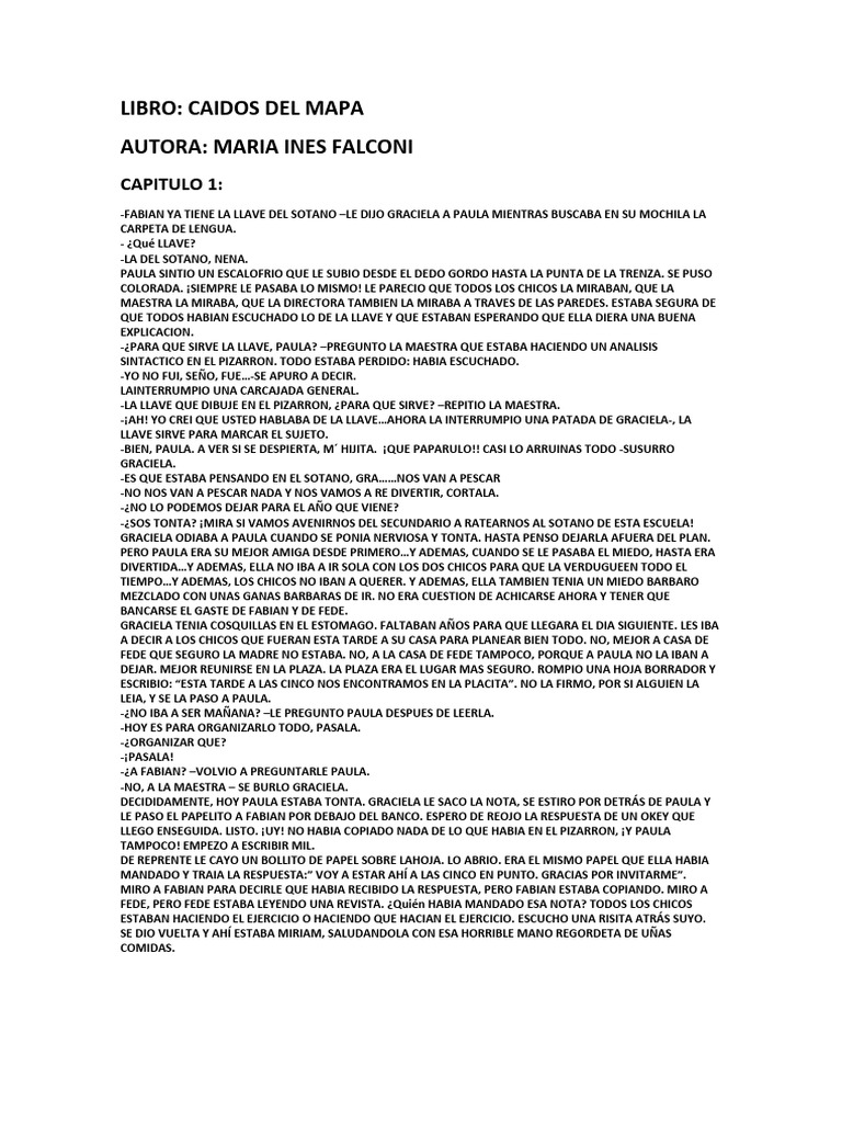 LIBRO CAIDOS DEL MAPA CAPITULO UNO | PDF