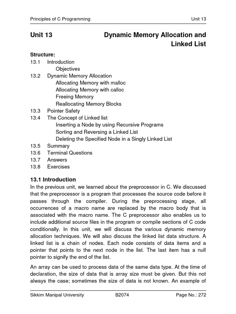 BIT104 SLM Library - SLM - Unit 13 | PDF | Pointer (Computer Programming) | Variable (Computer ...