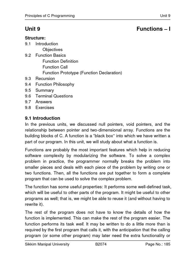 BIT104 SLM Library - SLM - Unit 09 | PDF | Parameter (Computer Programming) | Integer (Computer ...