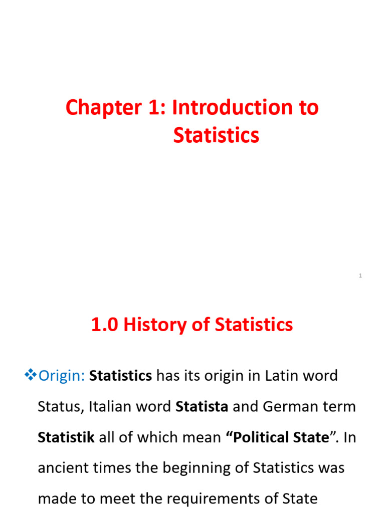 Chapter 1 | PDF | Statistics | Level Of Measurement