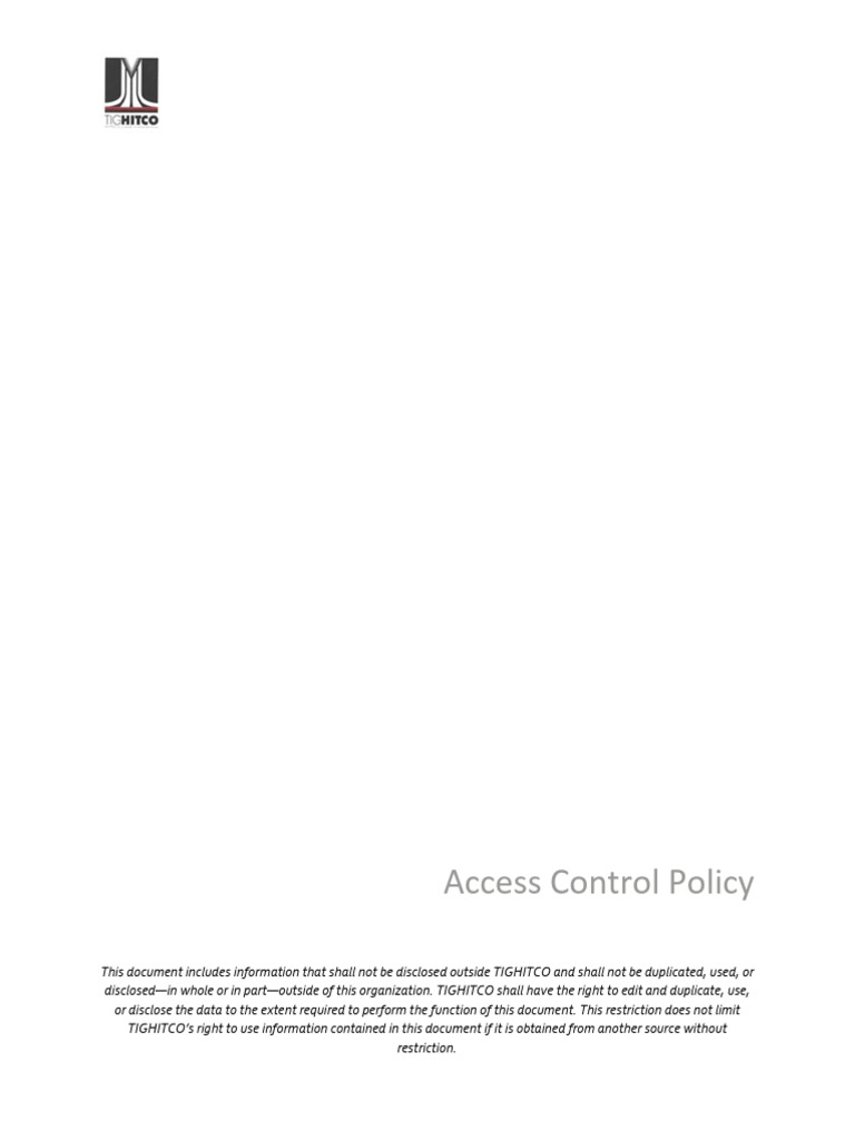 3.1 - (AC) Access Control Policy - Rev. NC | PDF | Information Security | Access Control