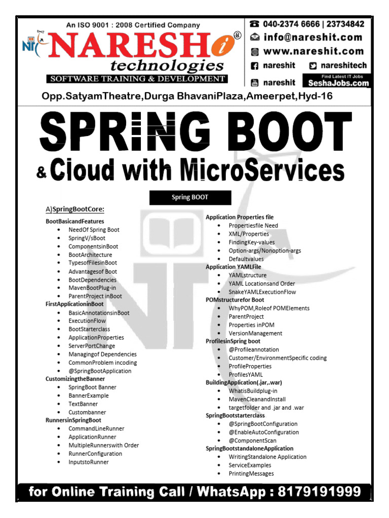 Spring Boot Cloud RAGHU_MAR_2021-Converted | Download Free PDF | Spring Framework | Computing