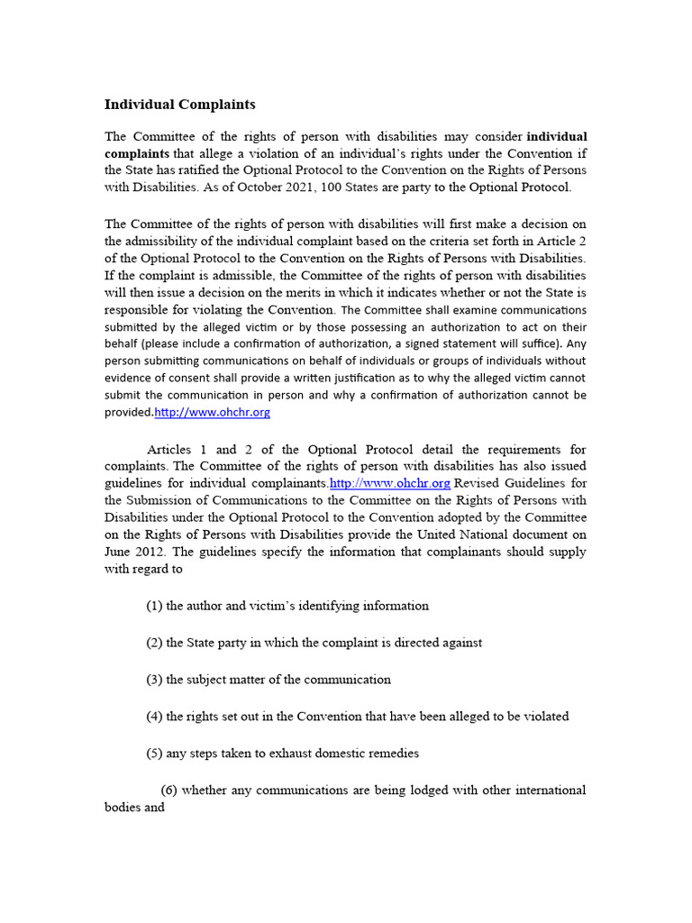Individual Comp | PDF | Complaint | Government