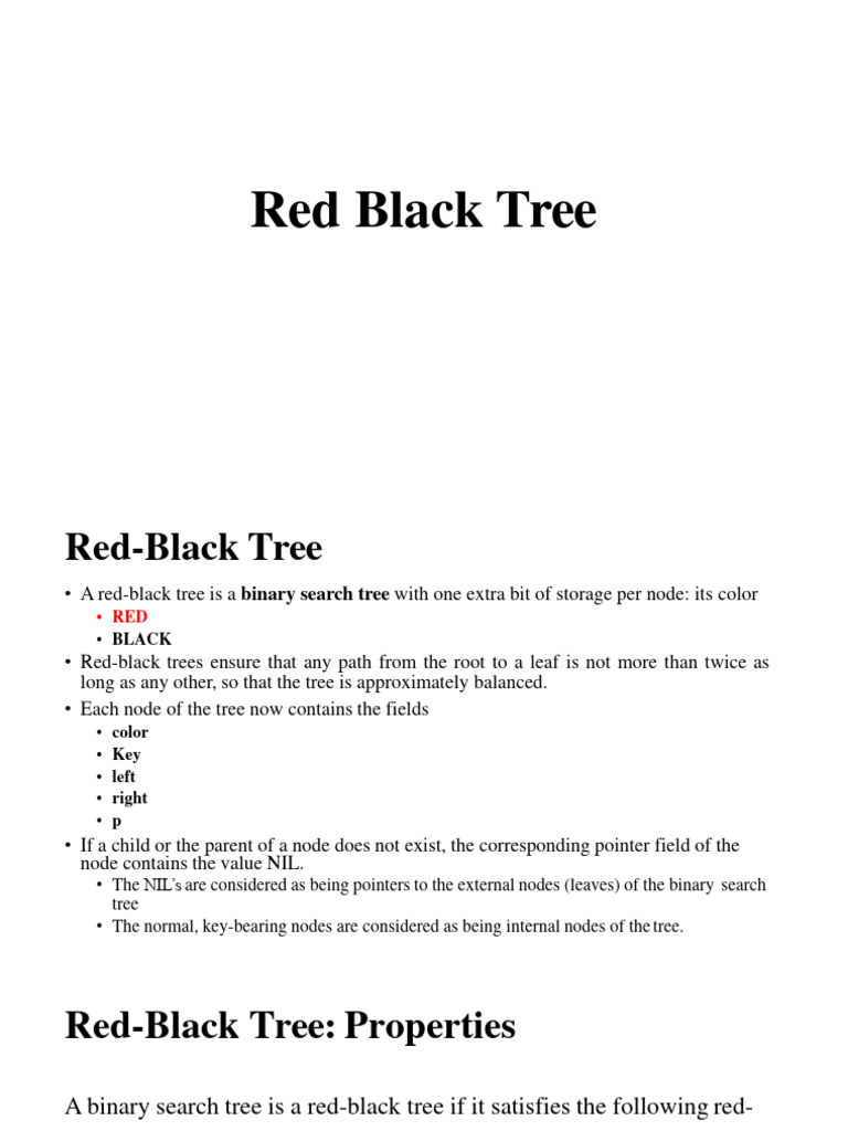 Slides Red Black Tree KCS503 | PDF | Algorithms And Data Structures