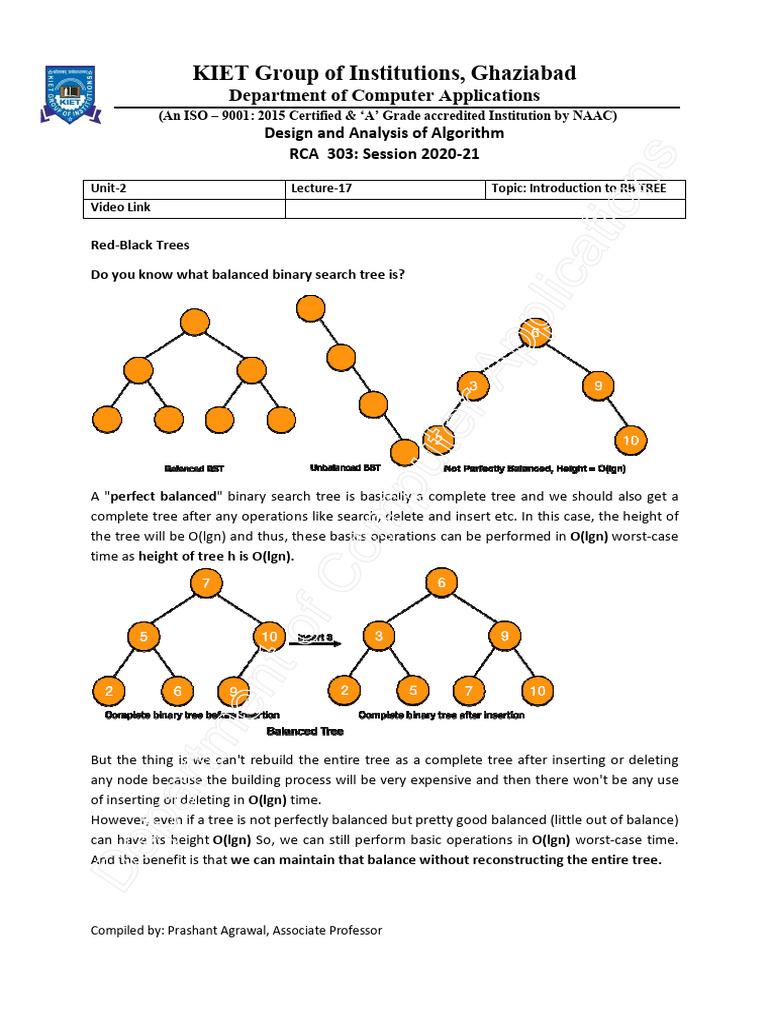 Red Black Tree 1 Pdf Algorithms And Data Structures Algorithms 6417