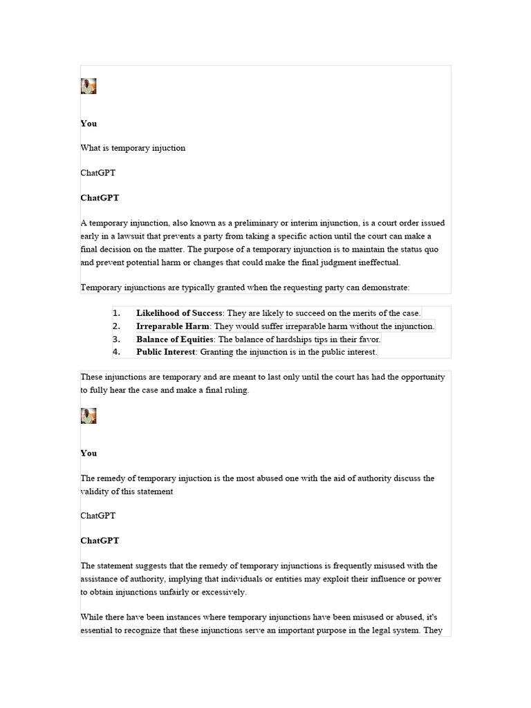 Civil Assigment | PDF | Injunction | Legal Remedy