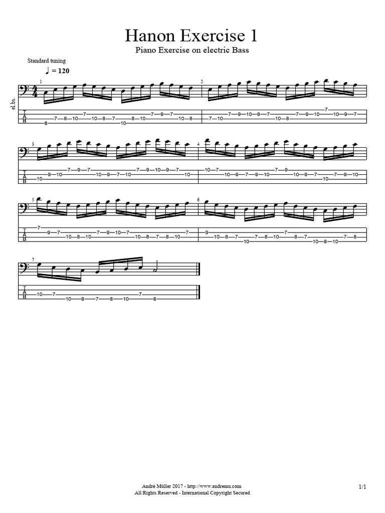Hanon-Exercise-1 !!!! Fasdfsdf | PDF | Musical Instruments | Music Technology