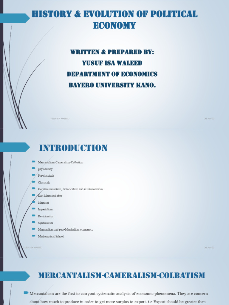 History and Evolution of Political Economy | PDF | Economics | Adam Smith