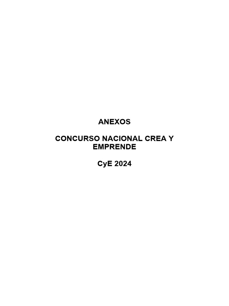 5683973-anexos-de-concurso-nacional-crea-y-emprende-2024 | Descargar gratis PDF | El pensamiento ...