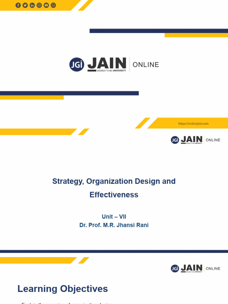 Organizational Design And Strategy Insights Pdf Strategic