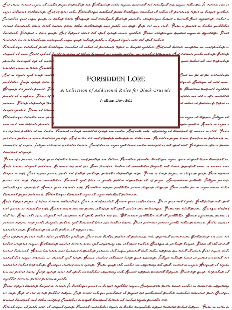Forbidden Lore: Psykana Rules | PDF | Self Control | Self-Management