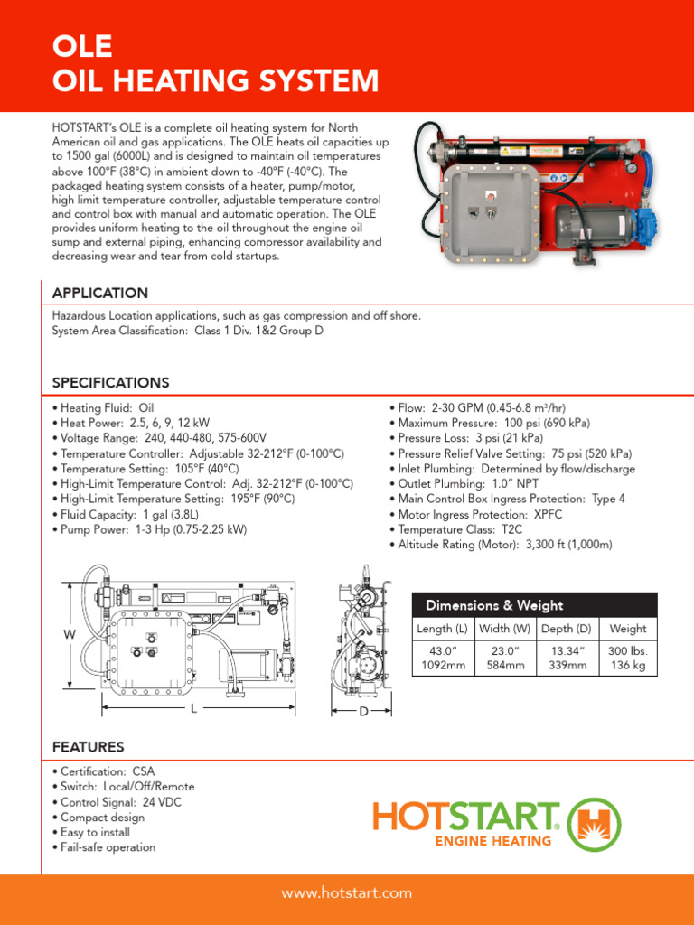 OLE Spec Sheet | PDF | Pump | Mechanical Engineering