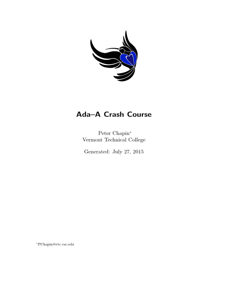 Ada-A Crash Course | PDF | Parameter (Computer Programming) | Data Type Ada-A Crash Course | PDF | Parameter (Computer Programming) | Data Type