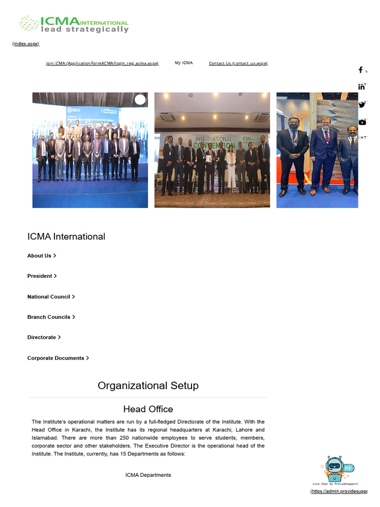 Organizational Setup: ICMA International | PDF | Business