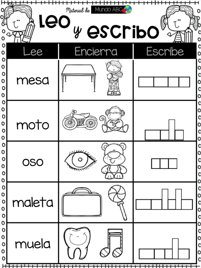 Cuadernillo Leo y Escribo Por Materiales Educativos Maestras | PDF