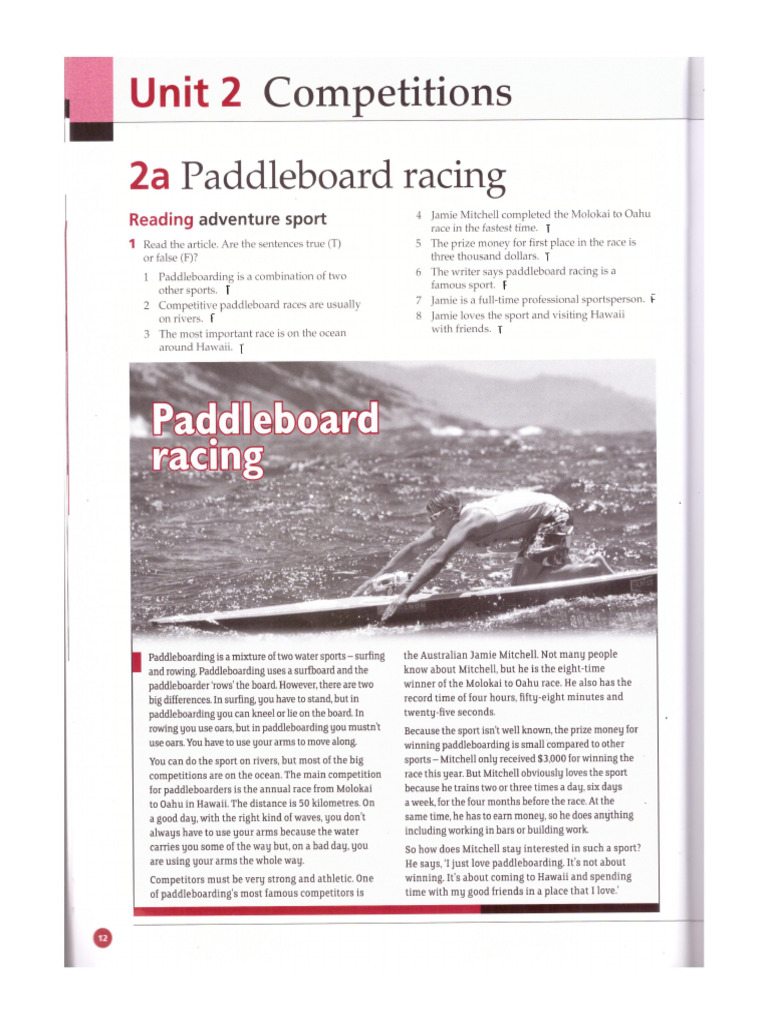 Workb Unit 2a and 2b | PDF