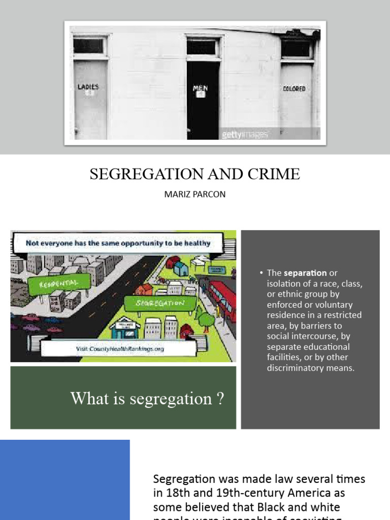 Segregation and Crime | PDF | Race (Human Categorization)