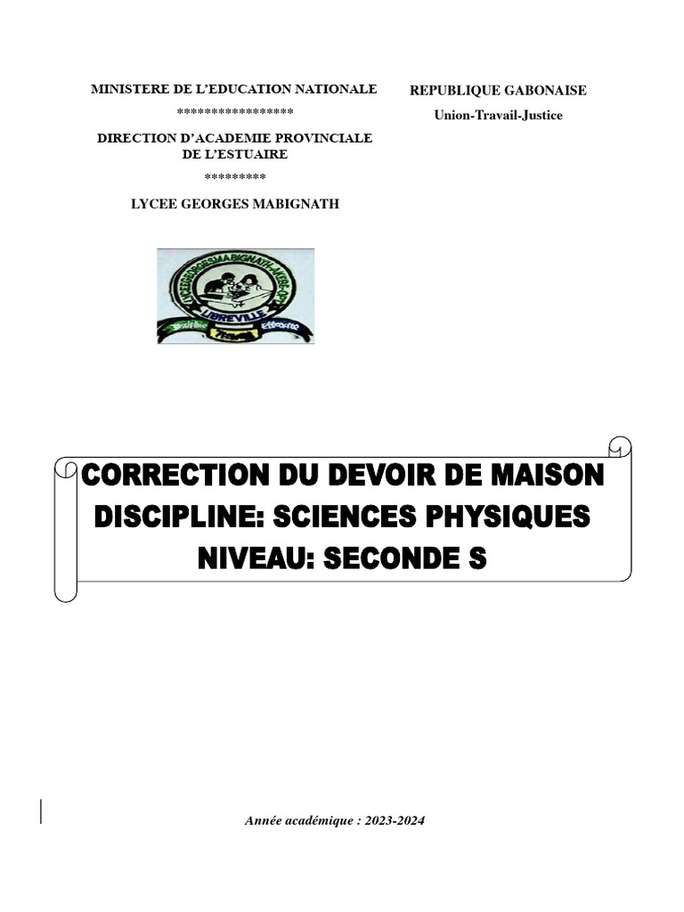 Corrigé Devoir-Maison | PDF | Électromagnétisme | Science des matériaux
