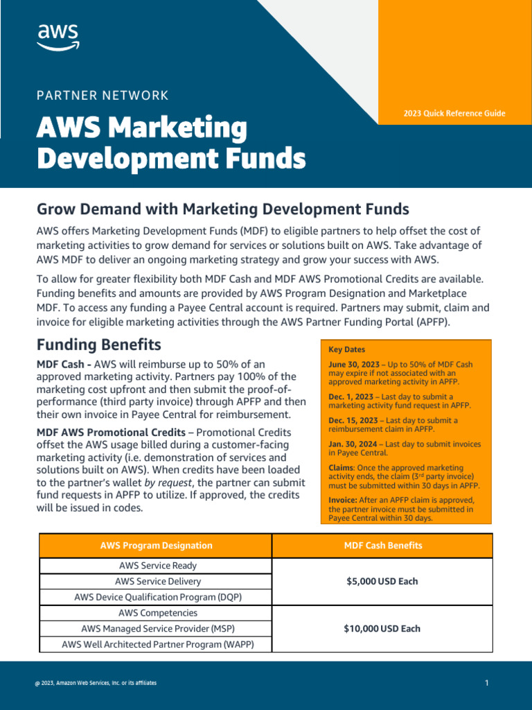 Grow Demand With Marketing Development Funds | PDF | Amazon Web ...
