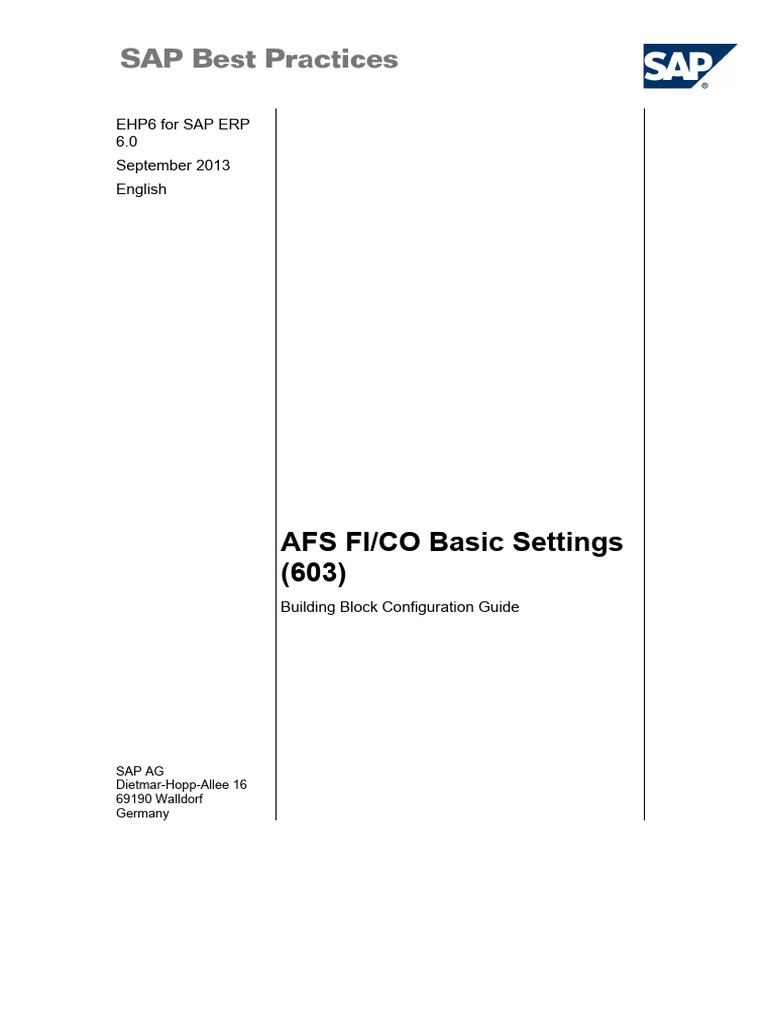 603 ERP606 BB ConfigGuide EN CN | PDF | Accounting | Valuation (Finance)