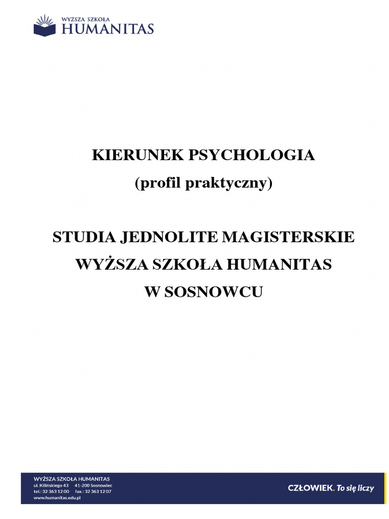 Program Studiów | PDF