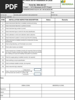 Meter Inspection Checklist | PDF | Valve | Calibration