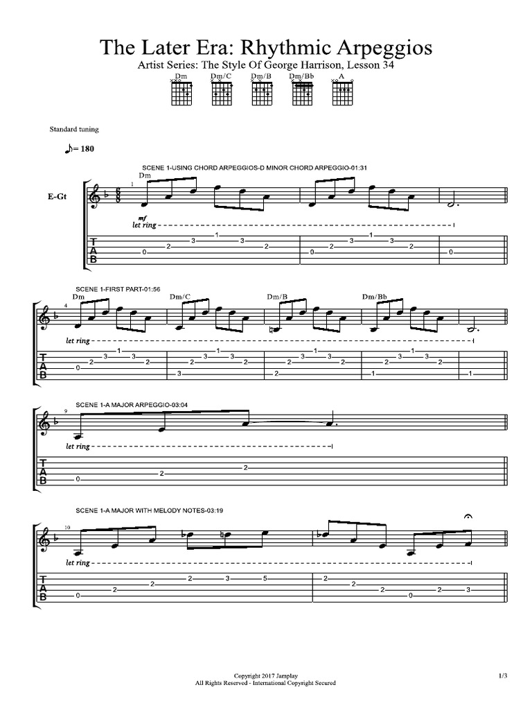 109 The Later Era Rhythmic Arpeggios - Using Chord Arpeggios | PDF