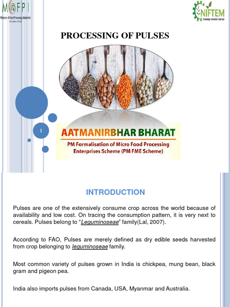 Pulse-Processing-PPT-2 | PDF | Legume | Chickpea