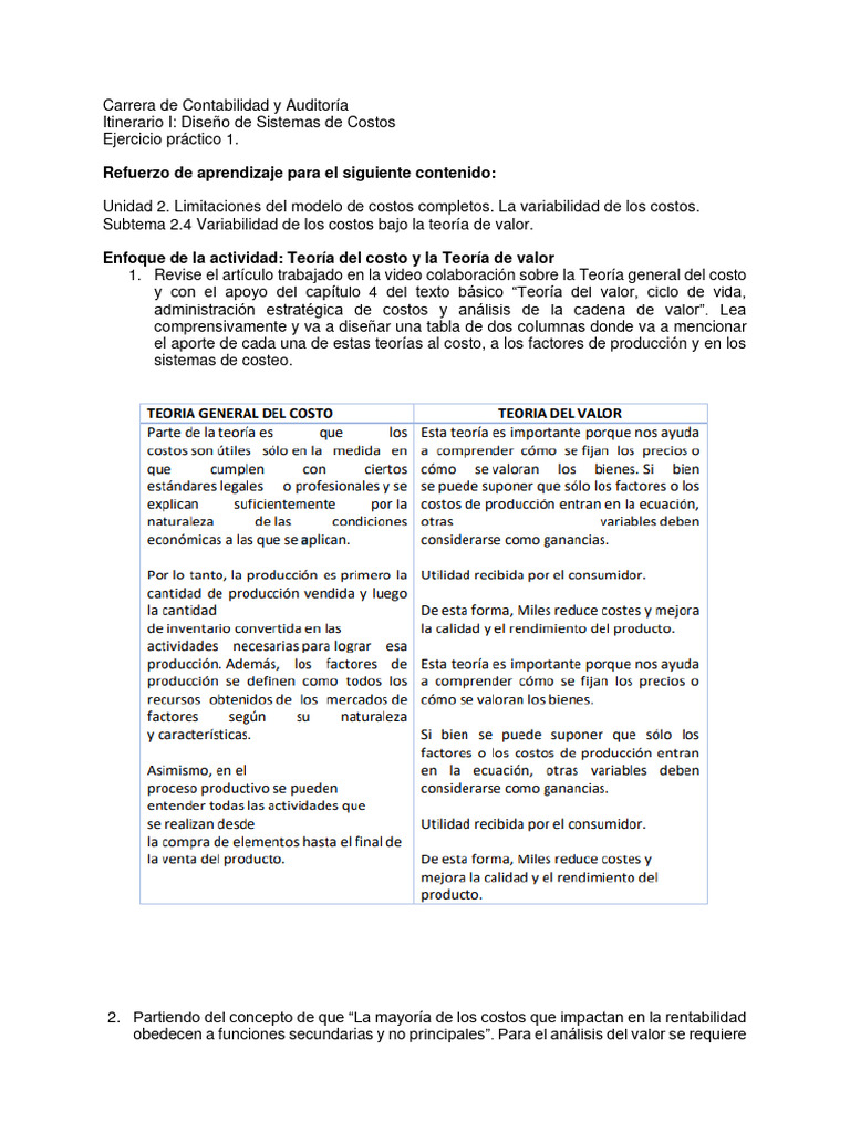 Ejercicio Practico | PDF | Business | Calidad (comercial)