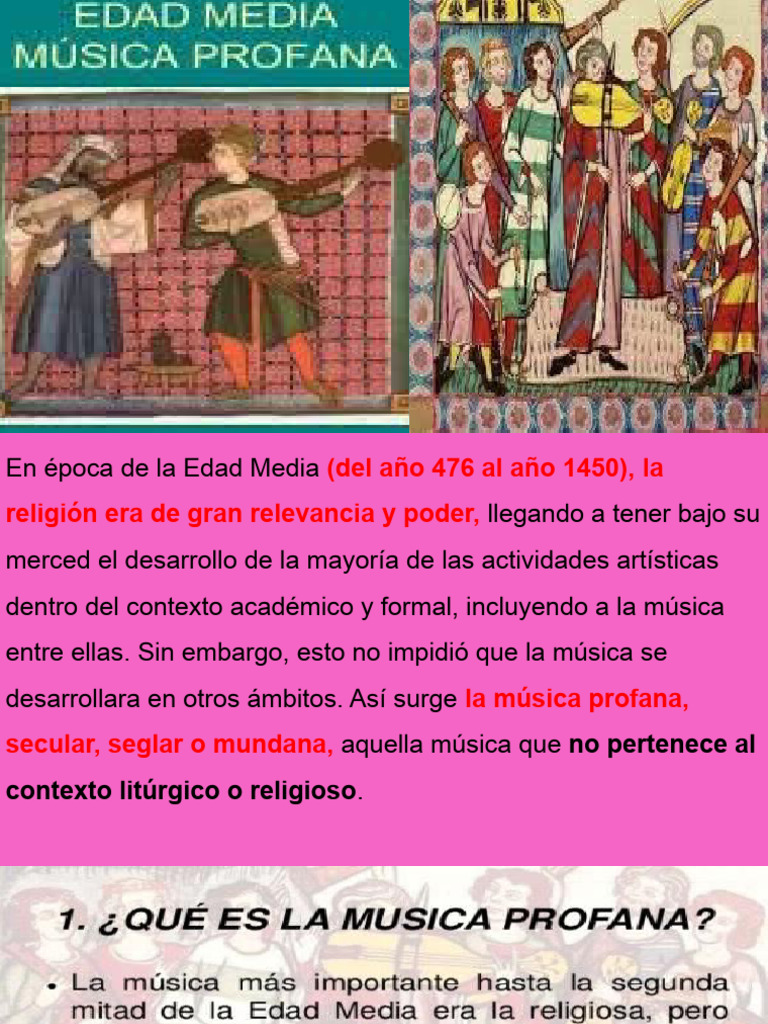 Música Profana en la Edad Media | PDF | Canciones | Musicología