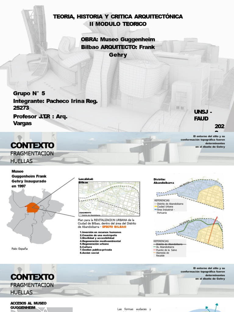 605389666 Arq Posmoderna Museo Guggenheim Bilbao | Descargar gratis PDF | Museo