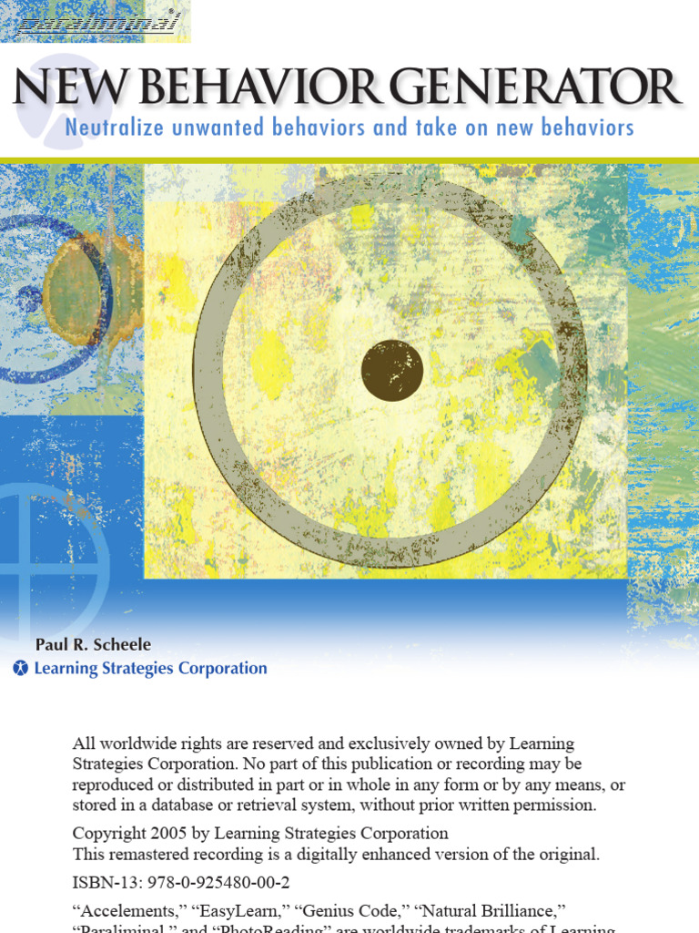 New Behavior Generator Pdf Feeling Motivational