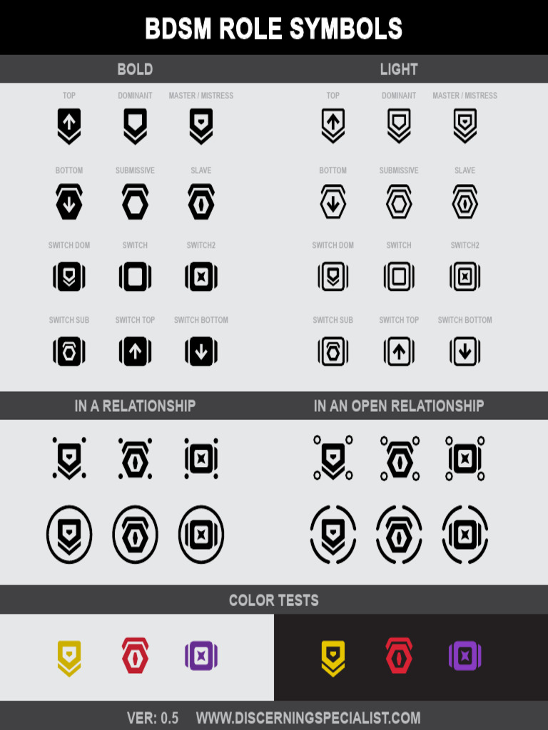 BDSM Role Symbols DSG 0.5 | PDF | Art