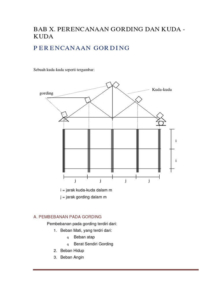 Bab X Perencanaan Gording | PDF | Metode & Bahan Ajar