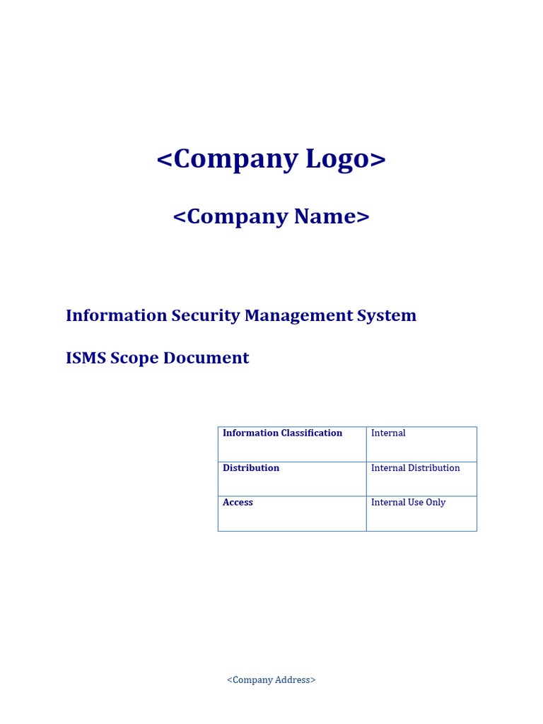 XX ISMS DOC Scope | PDF | Information Security | Computer Security