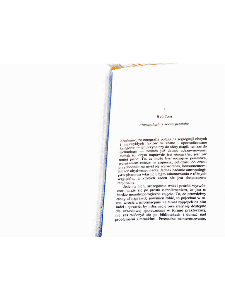 C Geertz - Dzielo I Zycie - Byc Tam | PDF