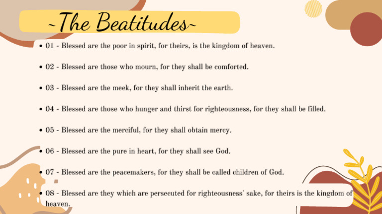 The Beatitudes Pdf