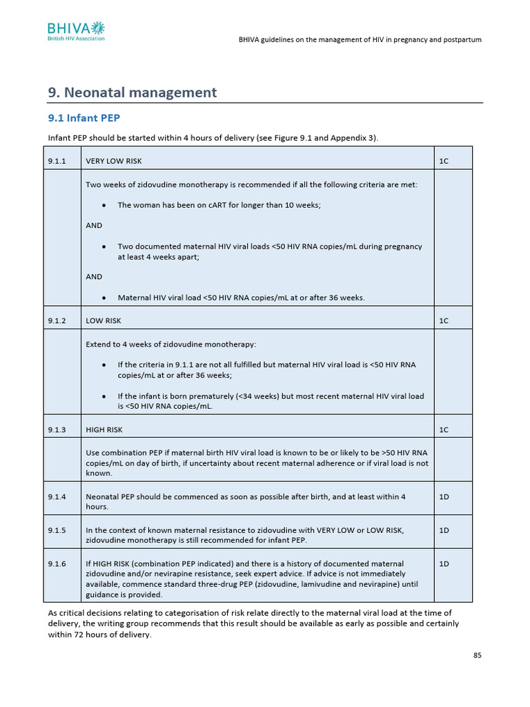MANAGEMENT OF NEWBORN EXPOSED AT VIH | PDF | Breastfeeding | Management ...