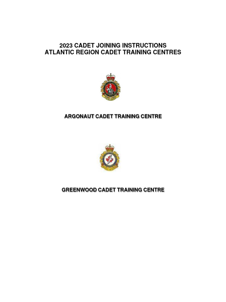 2023 Atlantic Region Cadet Instructions | PDF | Identity Document ...