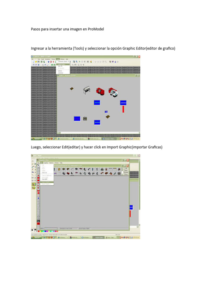 Pasos para Insertar Una Imagen en ProModel | PDF