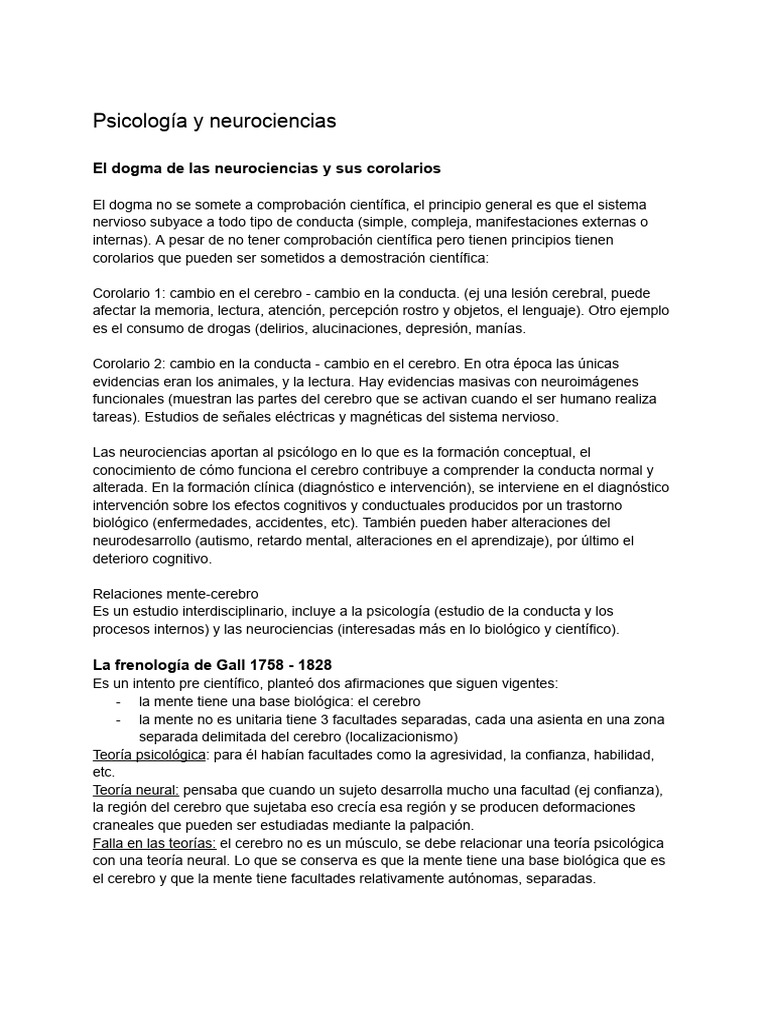 Neurofisiología resumen | PDF | Sinapsis | Neurona