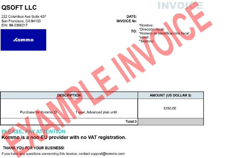 example invoice | PDF